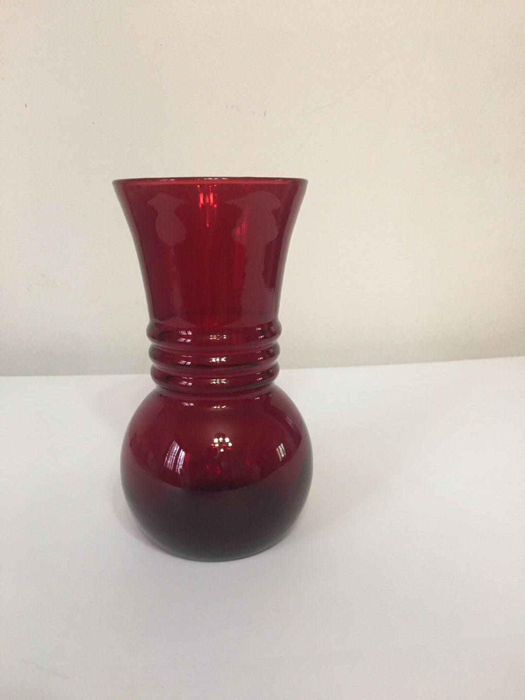 Indiana Glass Red Bud Vase, 1960’s Vintage - Etsy