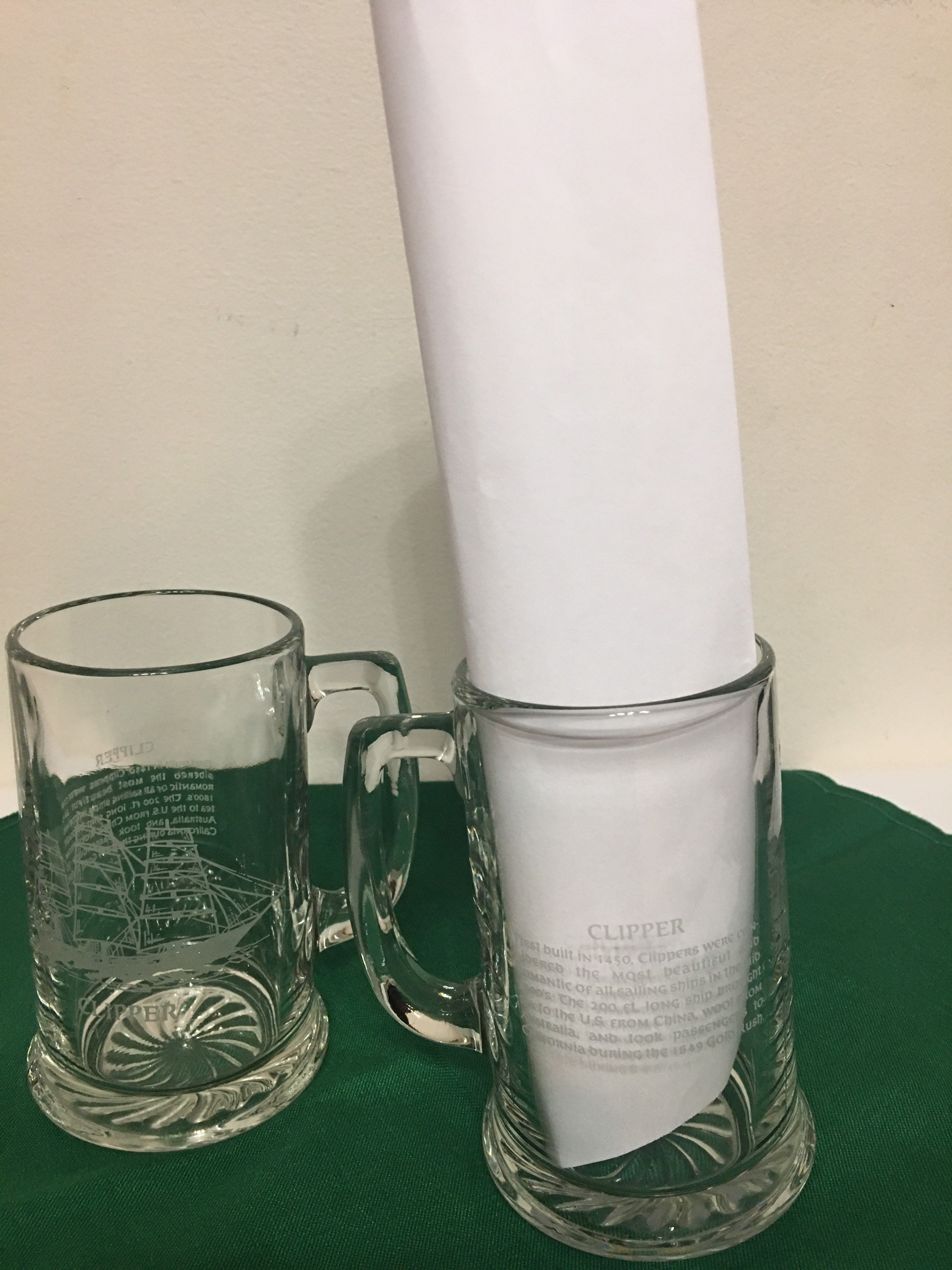 Clipper Ship Glass Handled Mug, Beer Stein With History - Etsy