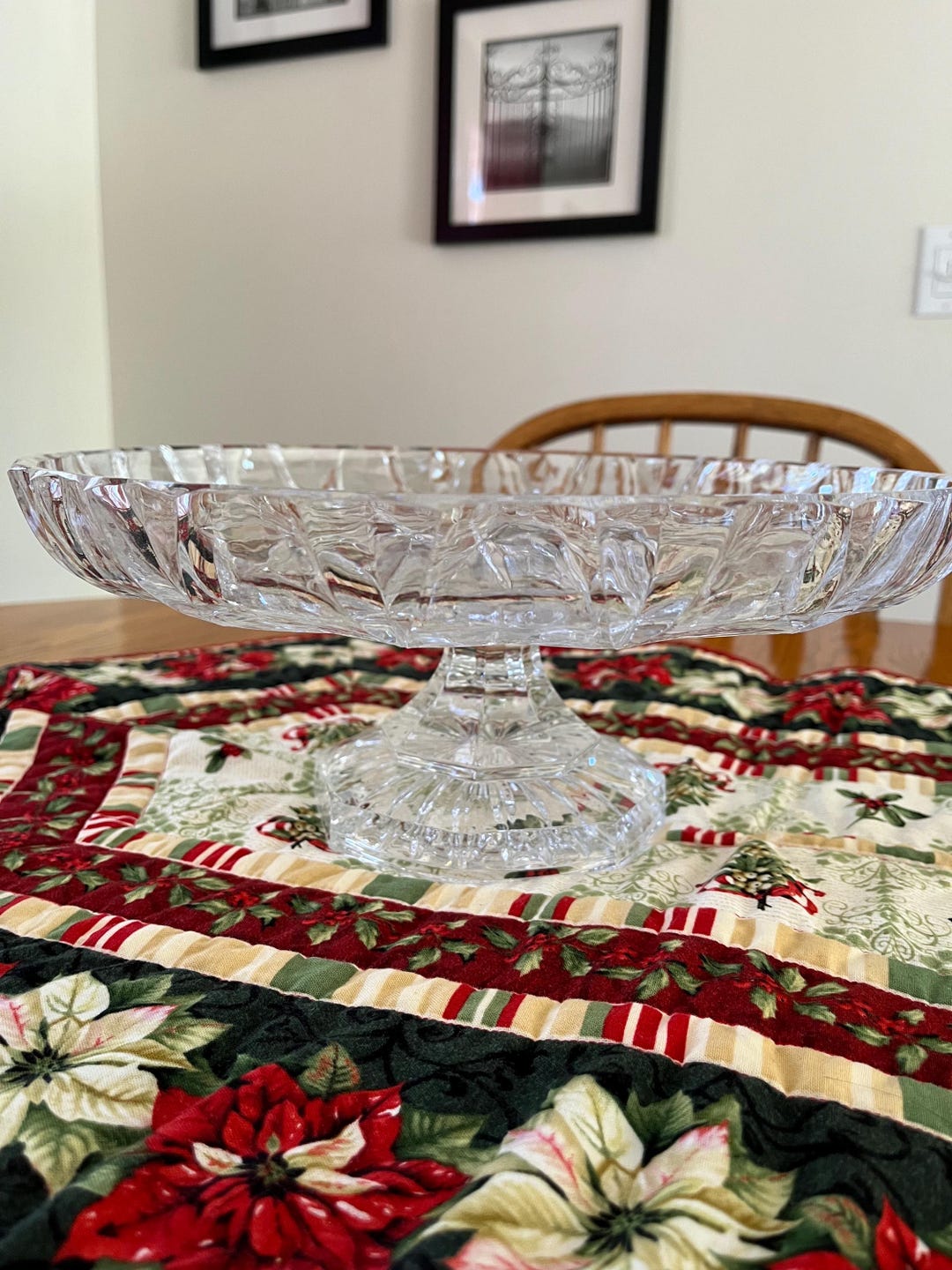 Heavy Crystal Octagon Pedestal Cake/pie Holder - Etsy