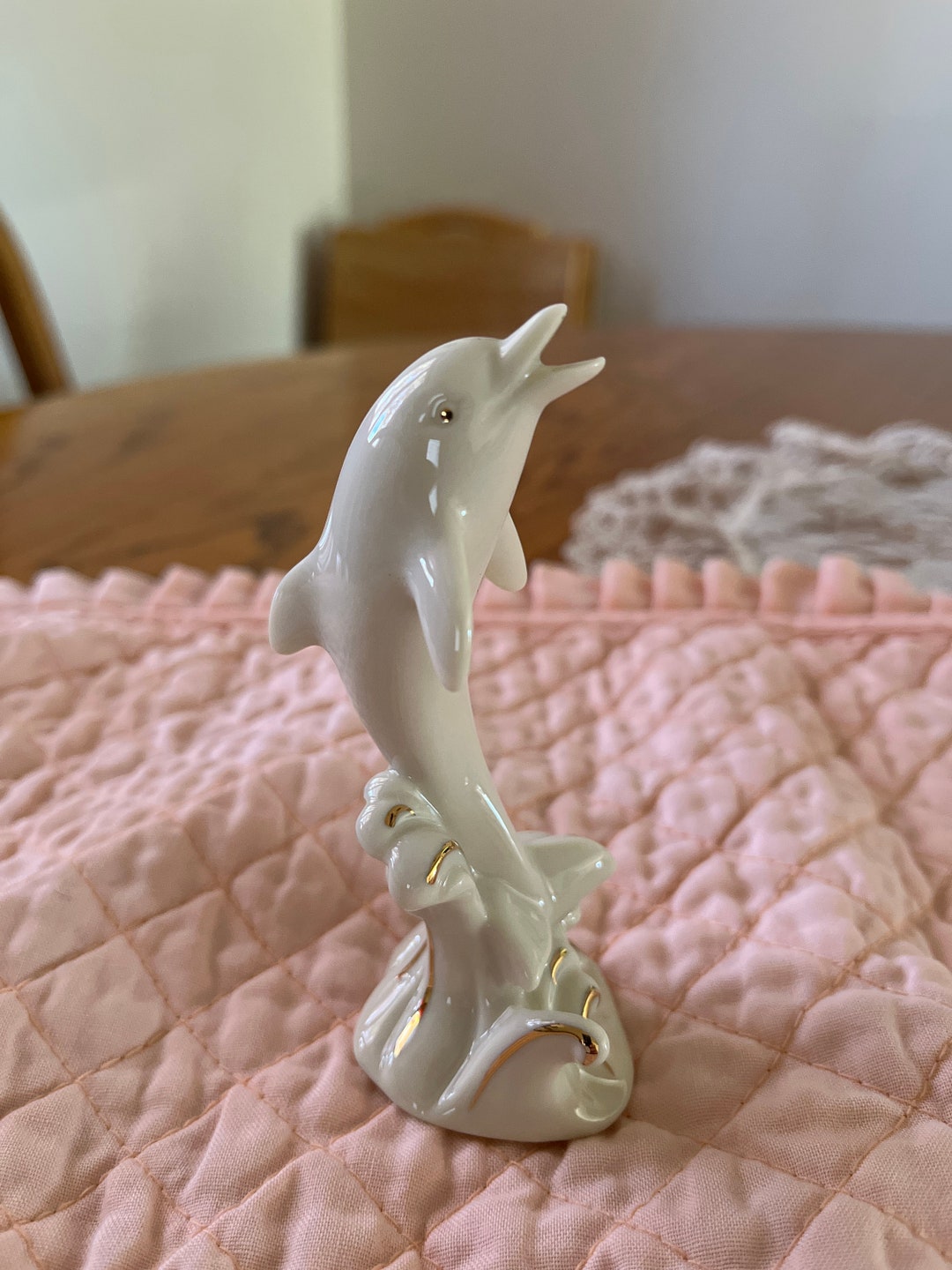 Lenox Porcelain With 24k Gold Dolphin Figurine - Etsy