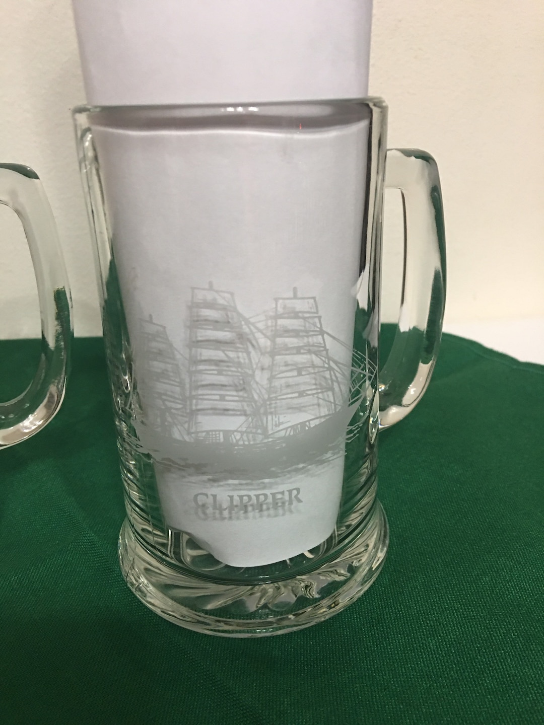 Clipper Ship Glass Handled Mug, Beer Stein With History - Etsy
