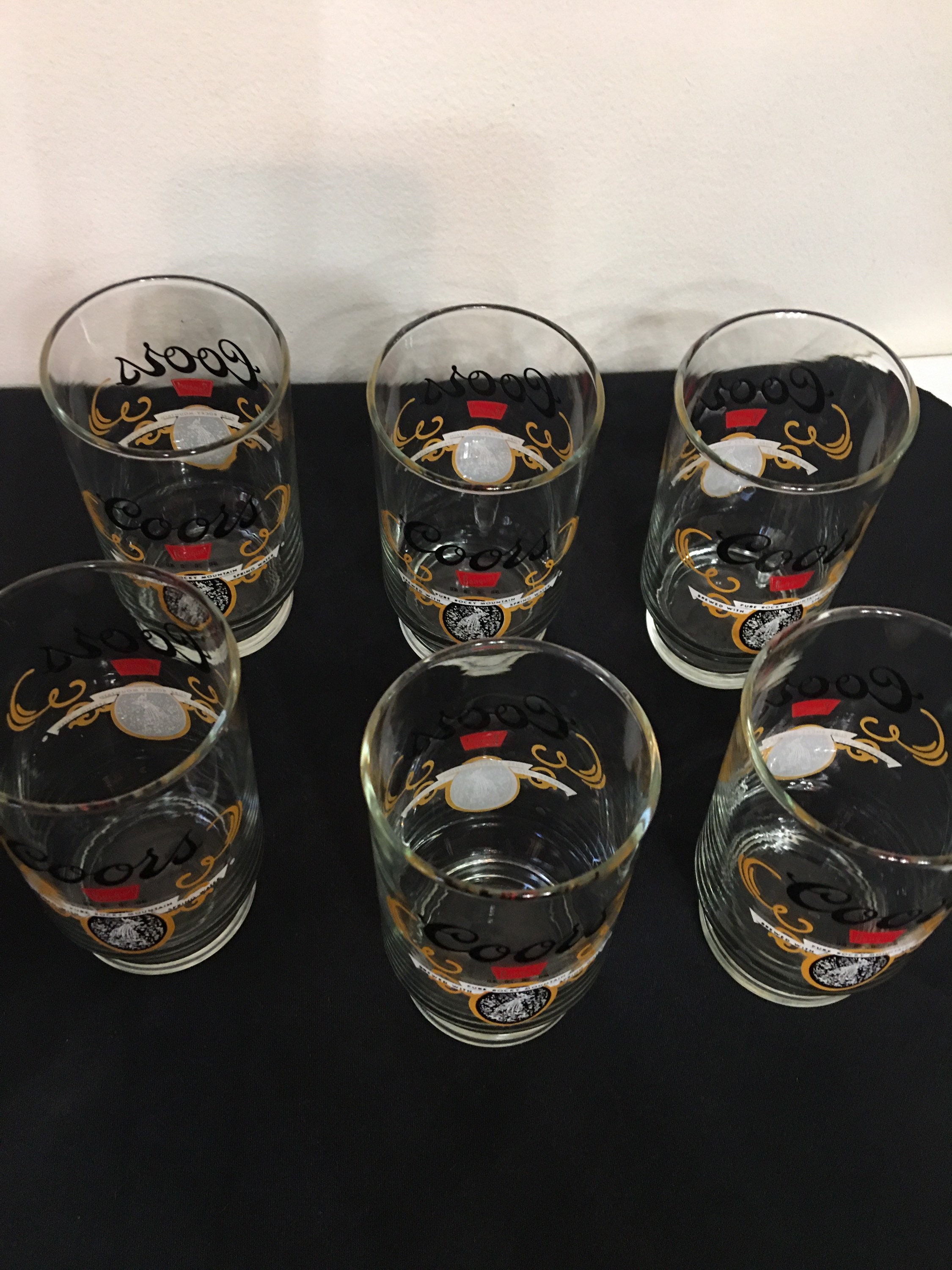 Coors Premium 12oz Pedestal Banquet Beer Glasses Waterfall Etsy