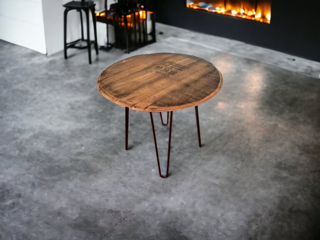 Bourbon Table, Barrel Lid Side Table, Bourbon Gifts for Men, Unique ...
