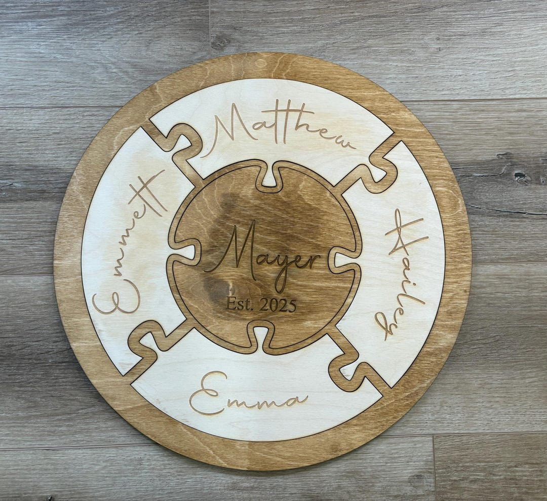 Personalized Unity Puzzle Blended Family Wedding Gift, Custom Together ...