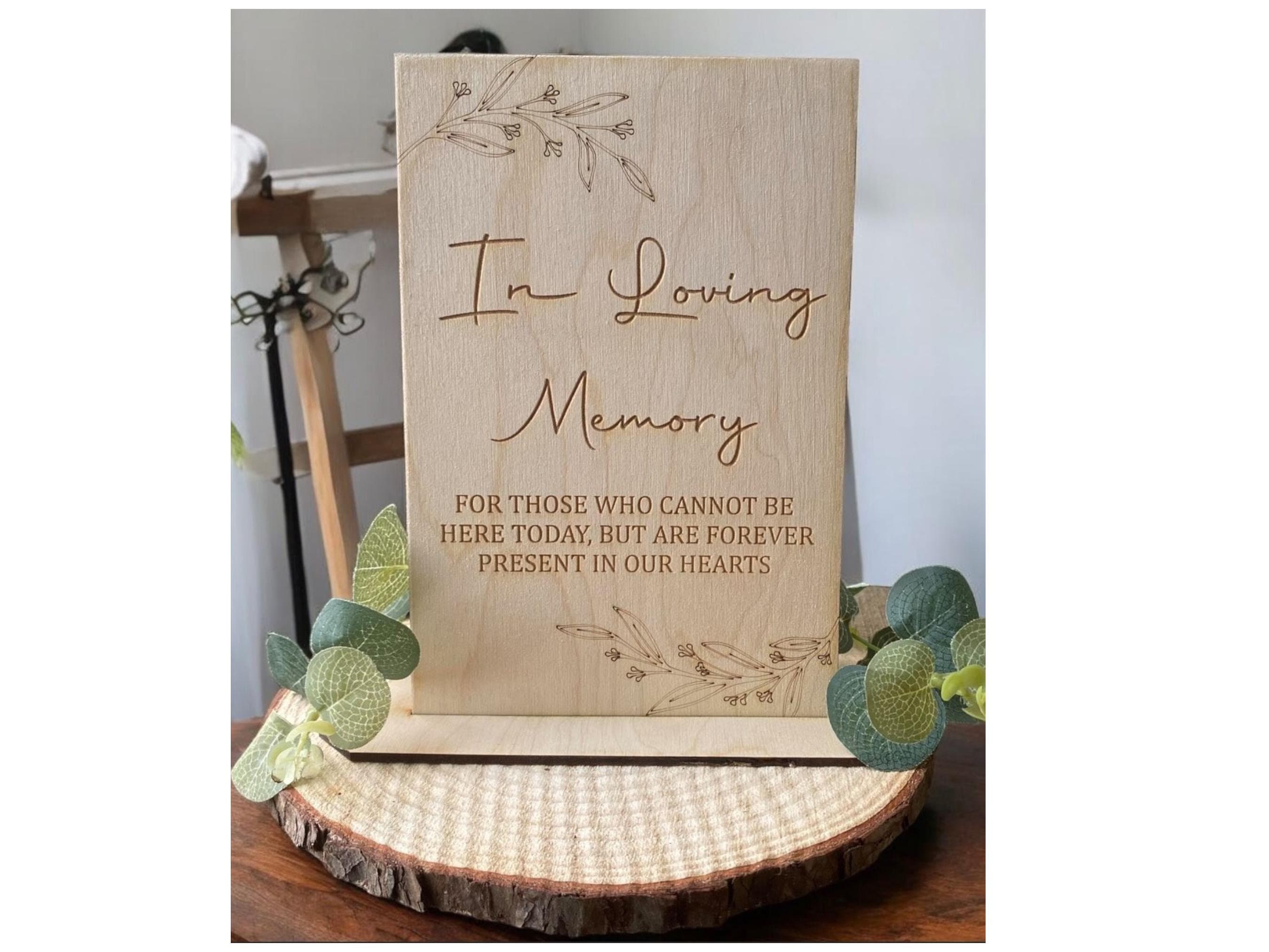 In Loving Memory Wedding Sign, Forever in Our Hearts Memorial Wedding ...