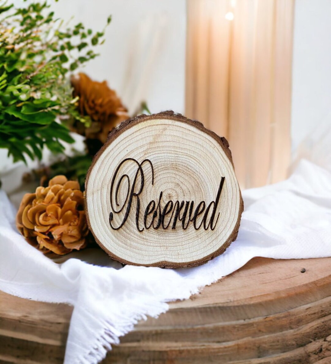 Rustic Wood Reserved Sign for Table, Barn Wedding Decorations for ...