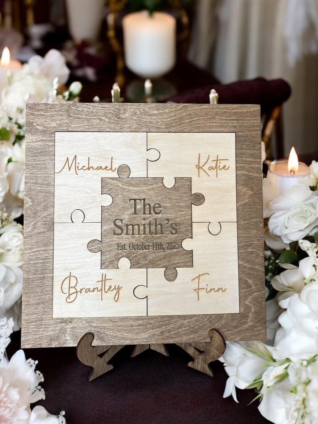 Personalized Unity Puzzle for Blended Family, Unity Puzzle for Wedding ...