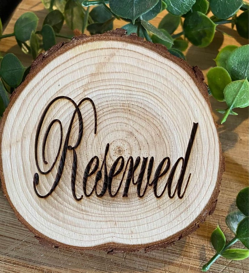 Rustic Wood Reserved Sign for Table, Barn Wedding Decorations for ...