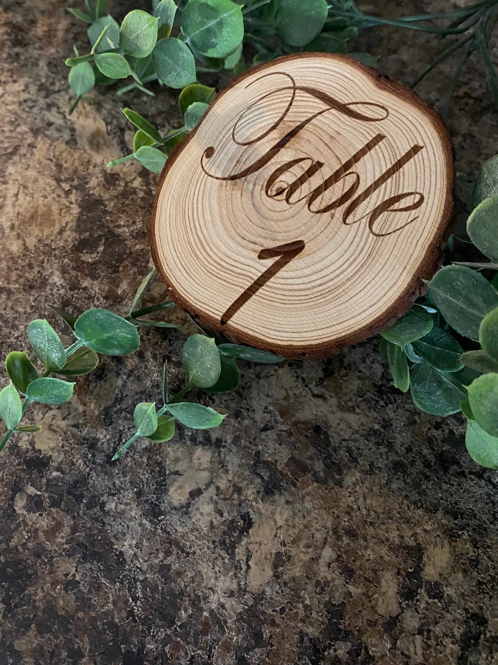 Farmhouse Wedding Table Decor Rustic Wedding Table Numbers Wood Slice ...