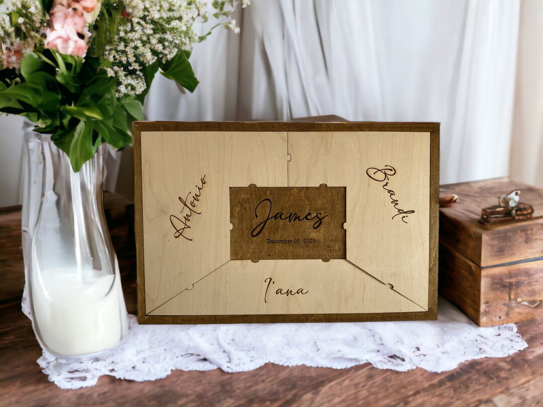 Personalized Unity Puzzle, Unity Ceremony Puzzle Wood, Blended Family ...