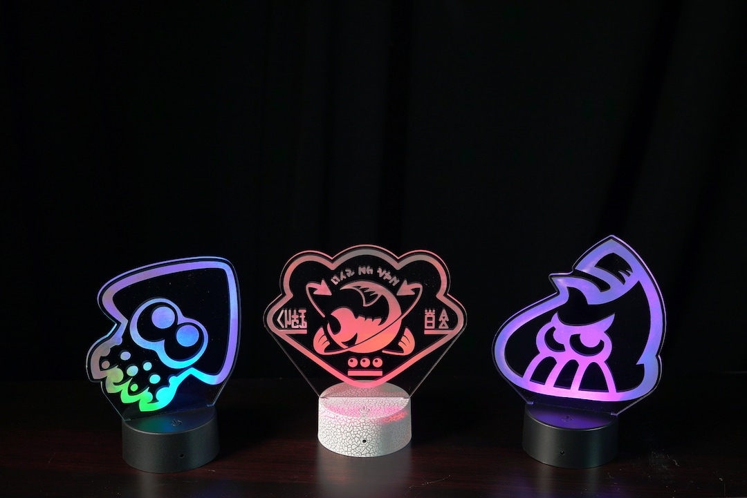 Personalize It With Your Gamertag. Splatoon Inspired 3D Illusion Night ...