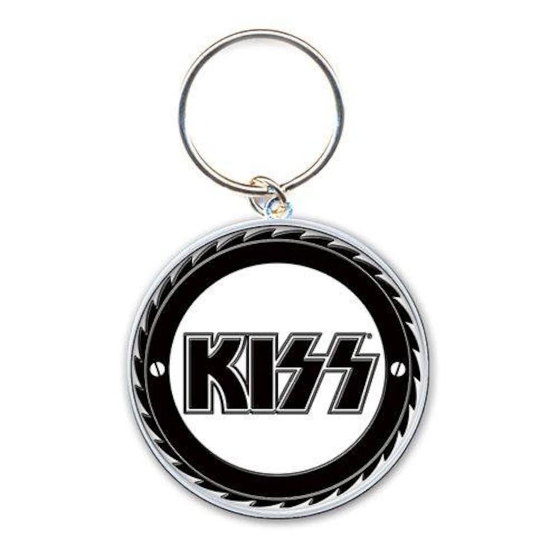 KISS Keychain: Buzzsaw enamel In-fill - Etsy