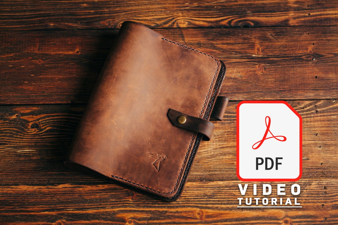 Leather Journal Cover Pattern: A5 Size, Video Tutorial (PDF Download ...