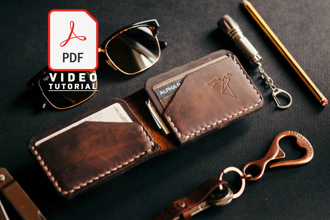 W1H - Minimalist Bifold Card & Cash Wallet Pattern - Downloadable PDF ...