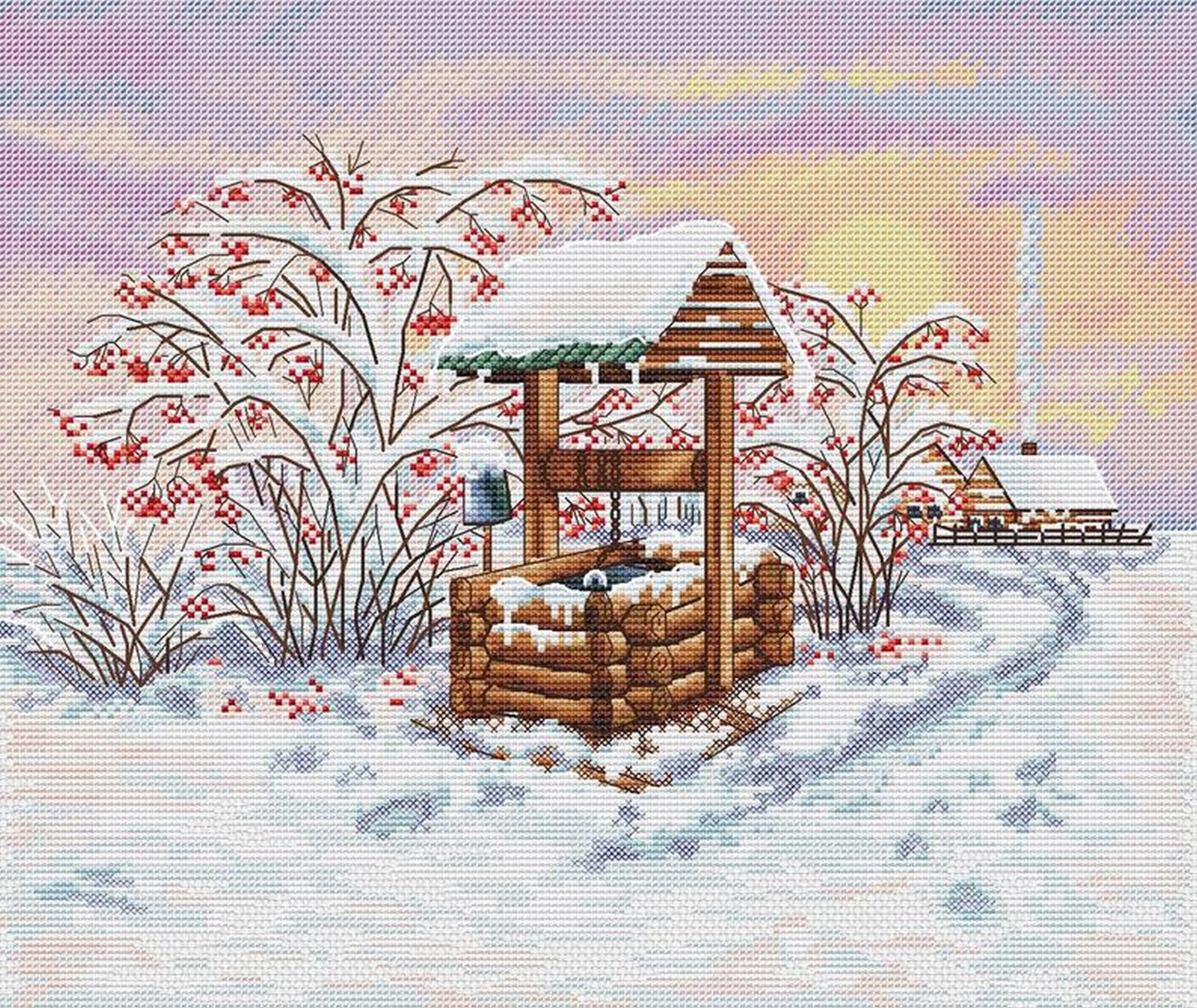 Winter Landscape Cross Stitch Pattern Seasons Cross Stitch - Etsy
