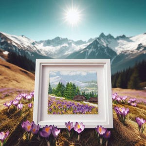 Mountain Landscape Cross Stitch Pattern – Digital PDF, 100x100 Stitches ...