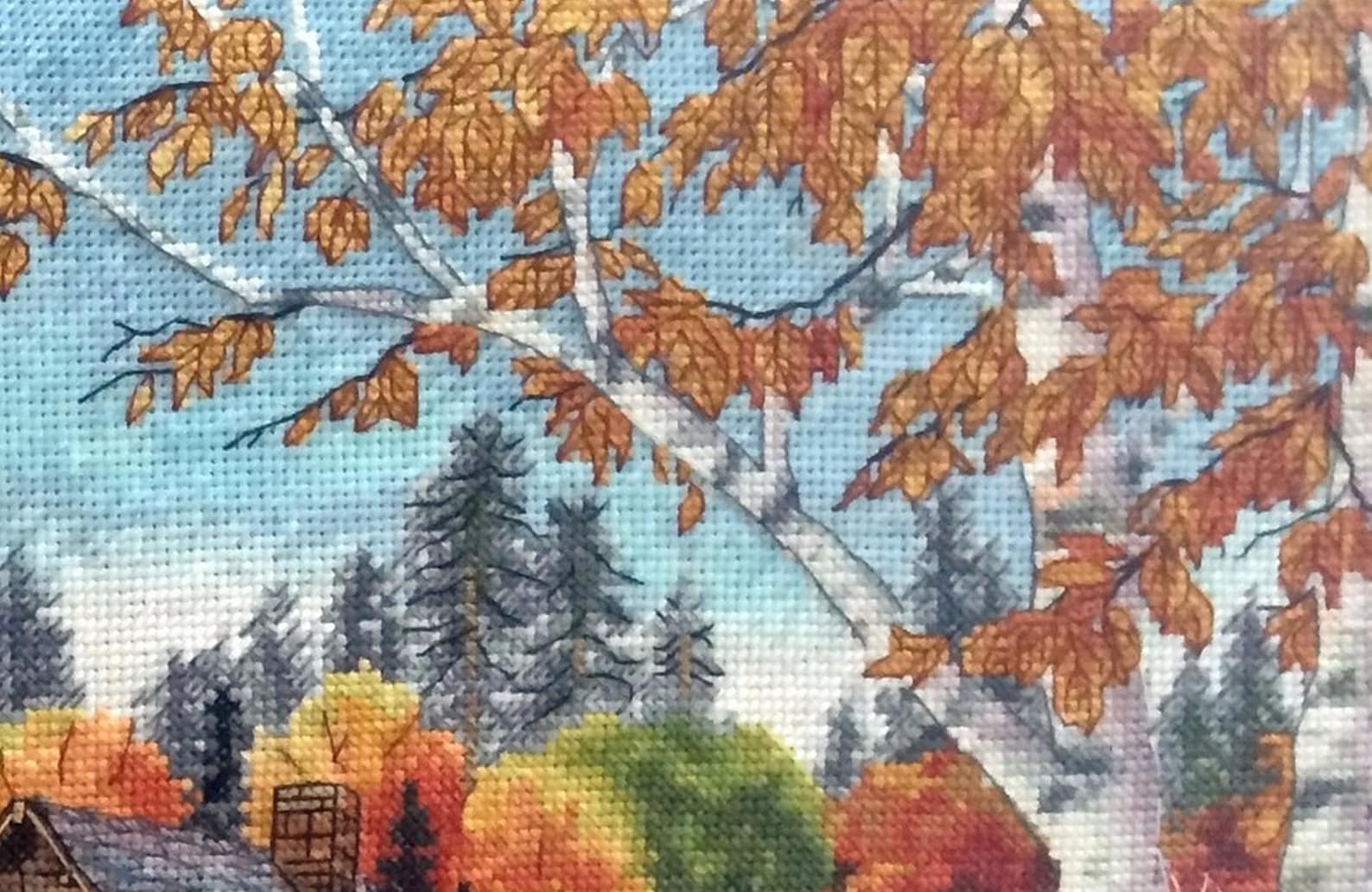 Autumn Cross Stitch Pattern Modern Cross Stitch Chart Mill - Etsy