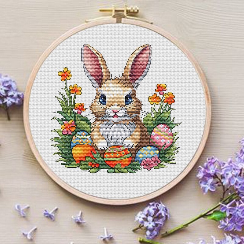 Bunny Cross Stitch - Etsy