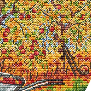 Fall Landscape Cross Stitch Pattern: Village Scene (PDF Pattern) - Etsy