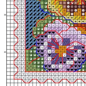 Small Cross Stitch Pattern PDF Flowers, Spring, Stamp, Mini, Plastic ...