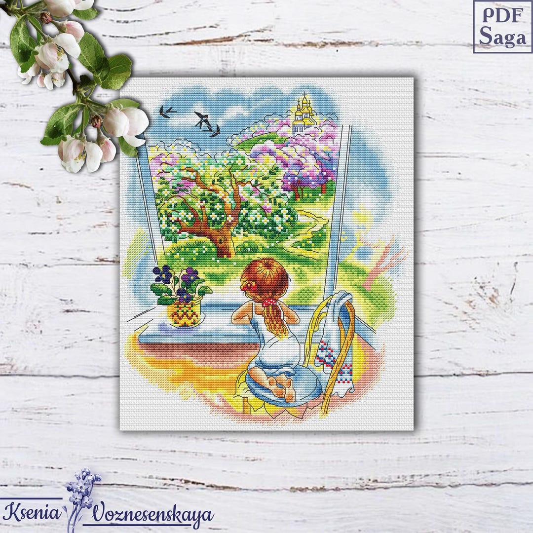 Cross Stitching Girl Cross Stitch Pattern, Cross Stitch, Punto De Cruz ...