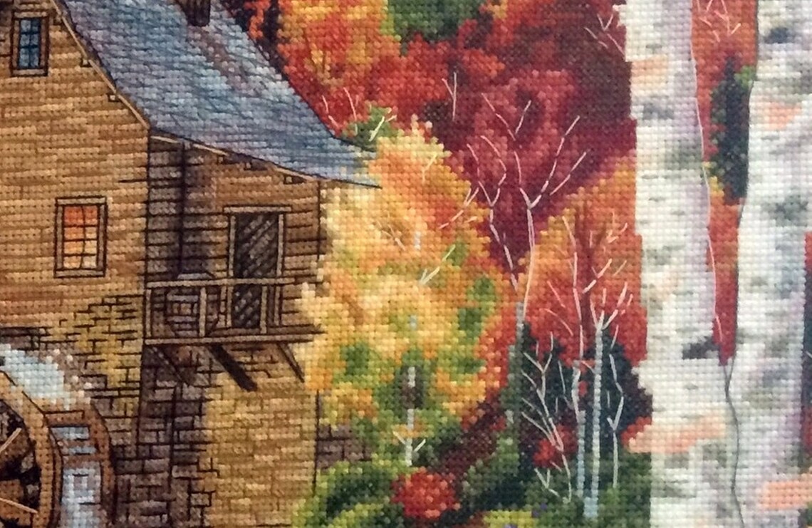Autumn Cross Stitch Pattern Modern Cross Stitch Chart Mill - Etsy