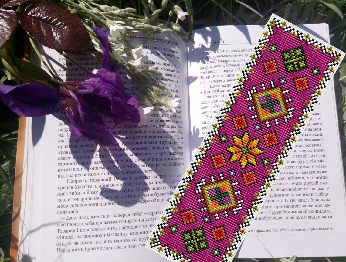 3 Bookmarks Cross Stitch Pattern Instant Download Book Cross - Etsy