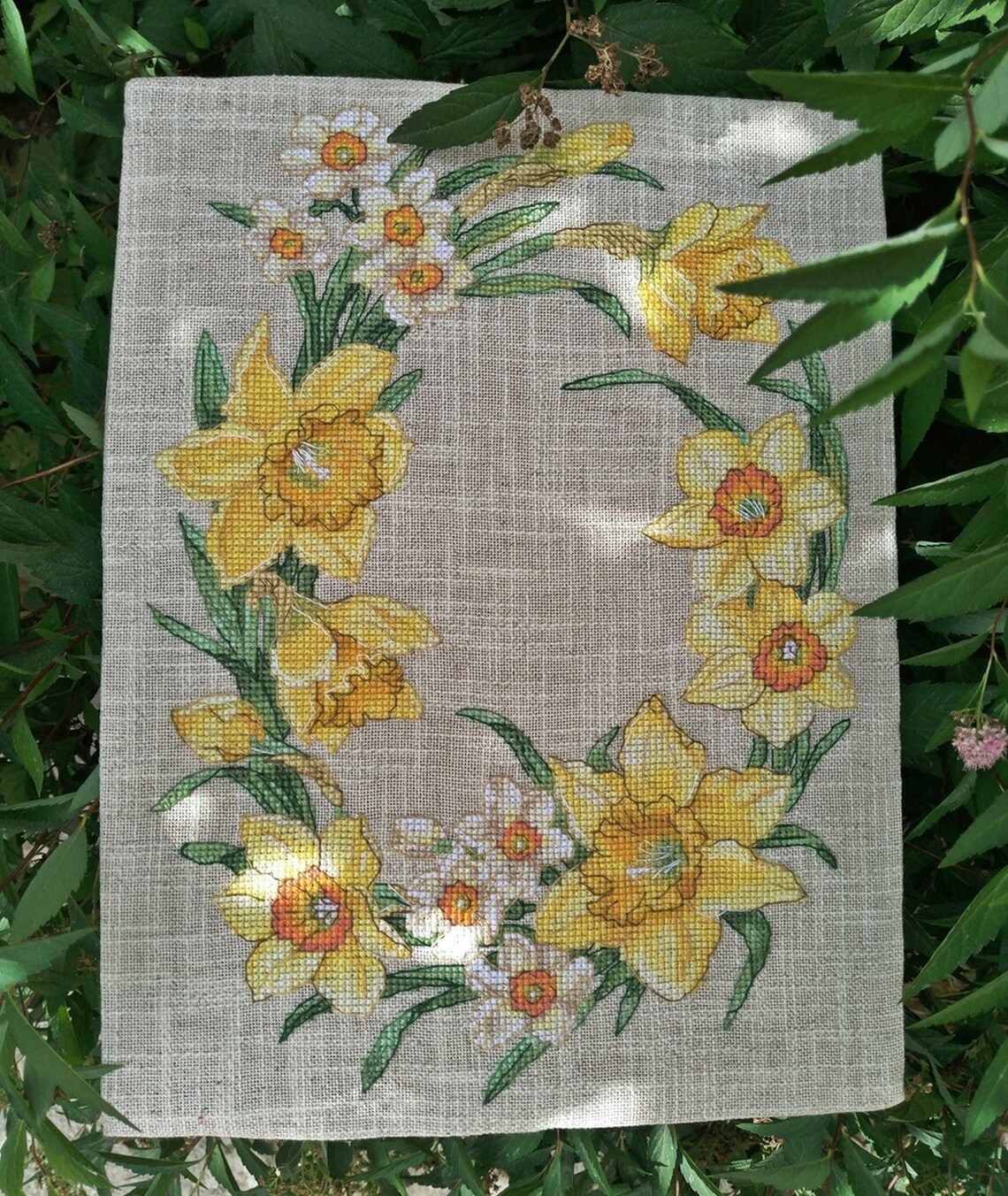 Daffodil Cross Stitch Pattern Embroidery Design modern Cross | Etsy