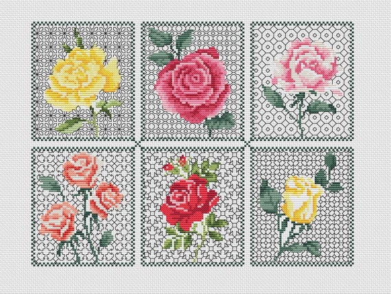 Cross Stitch Rose Simple