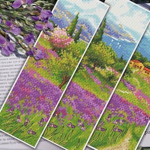 Set Bookmarks Cross Stitch Pattern Nature Spring Cross Stitch Flowers ...