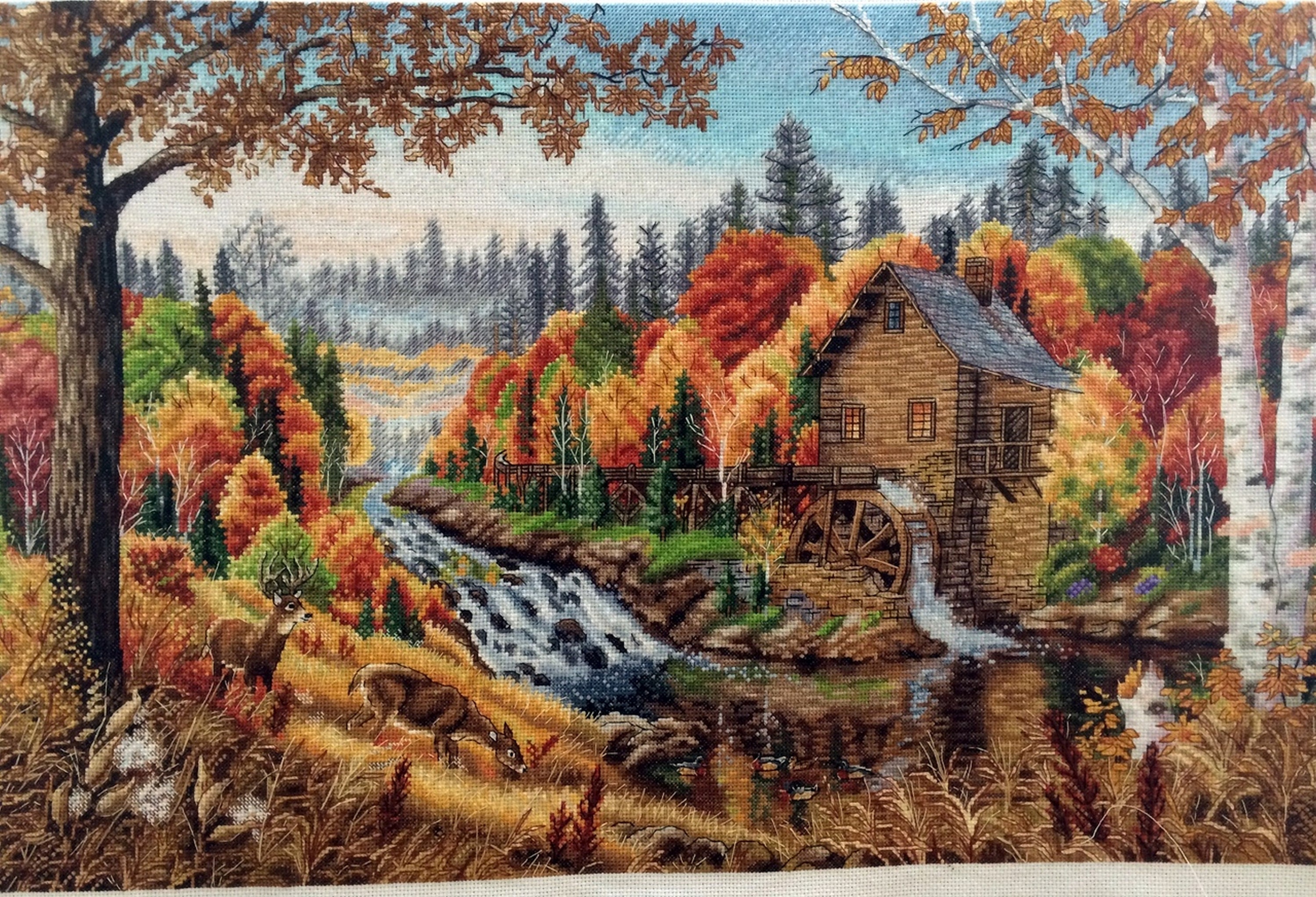 Autumn Cross Stitch Pattern modern cross stitch chart Mill | Etsy