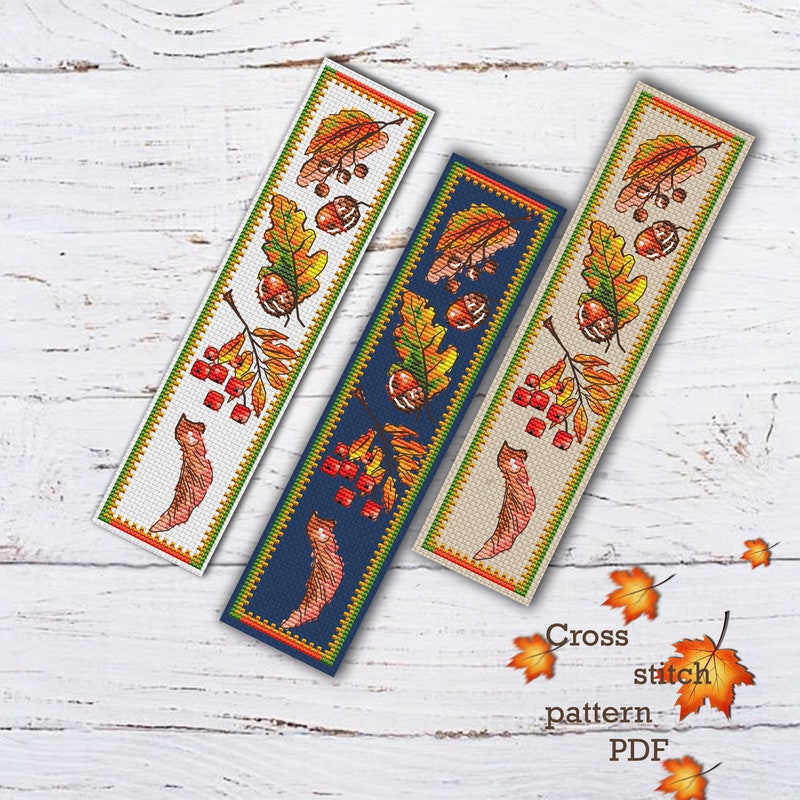 Leaves Cross Stitch - Etsy