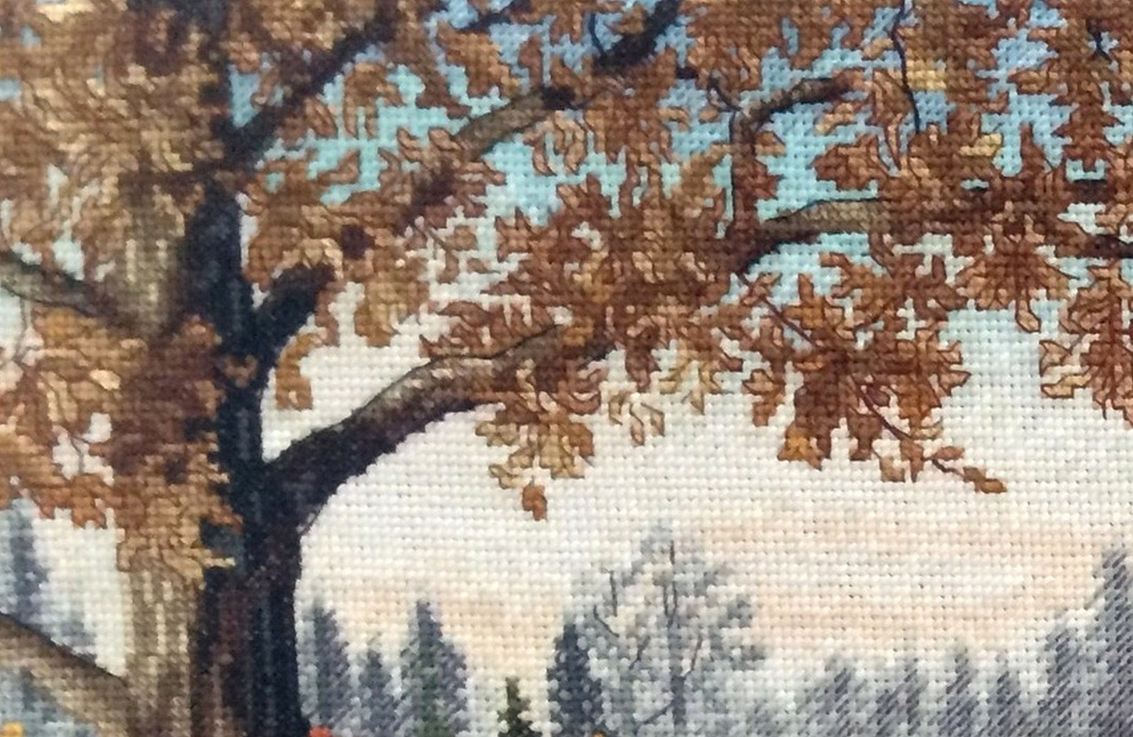 Autumn Cross Stitch Pattern Modern Cross Stitch Chart Mill - Etsy