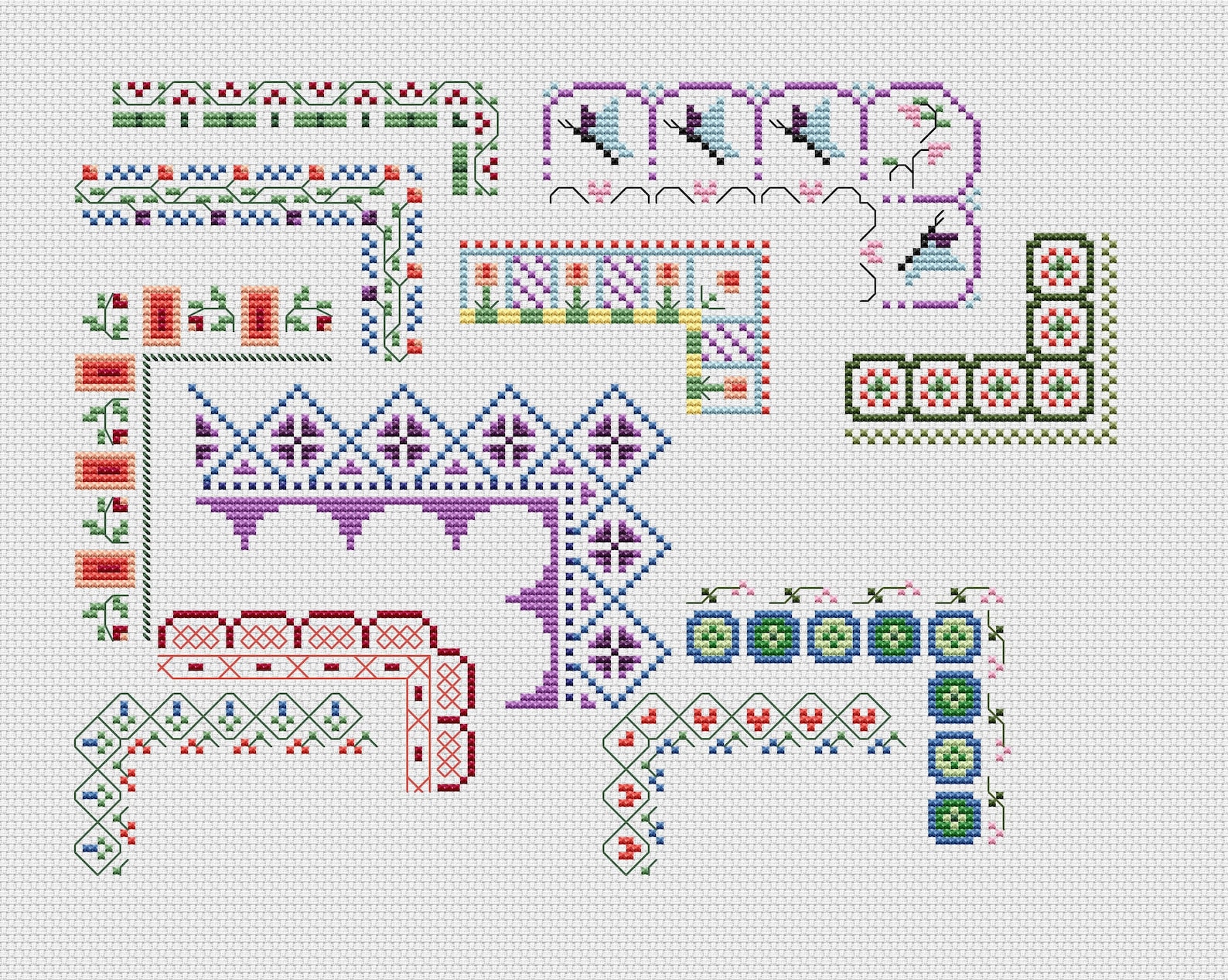 Cross Stitch Border Cross Stitch Patterns Cross Stitch Edge - Etsy