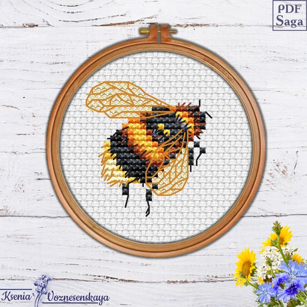 Bee Cross Stitch - Etsy