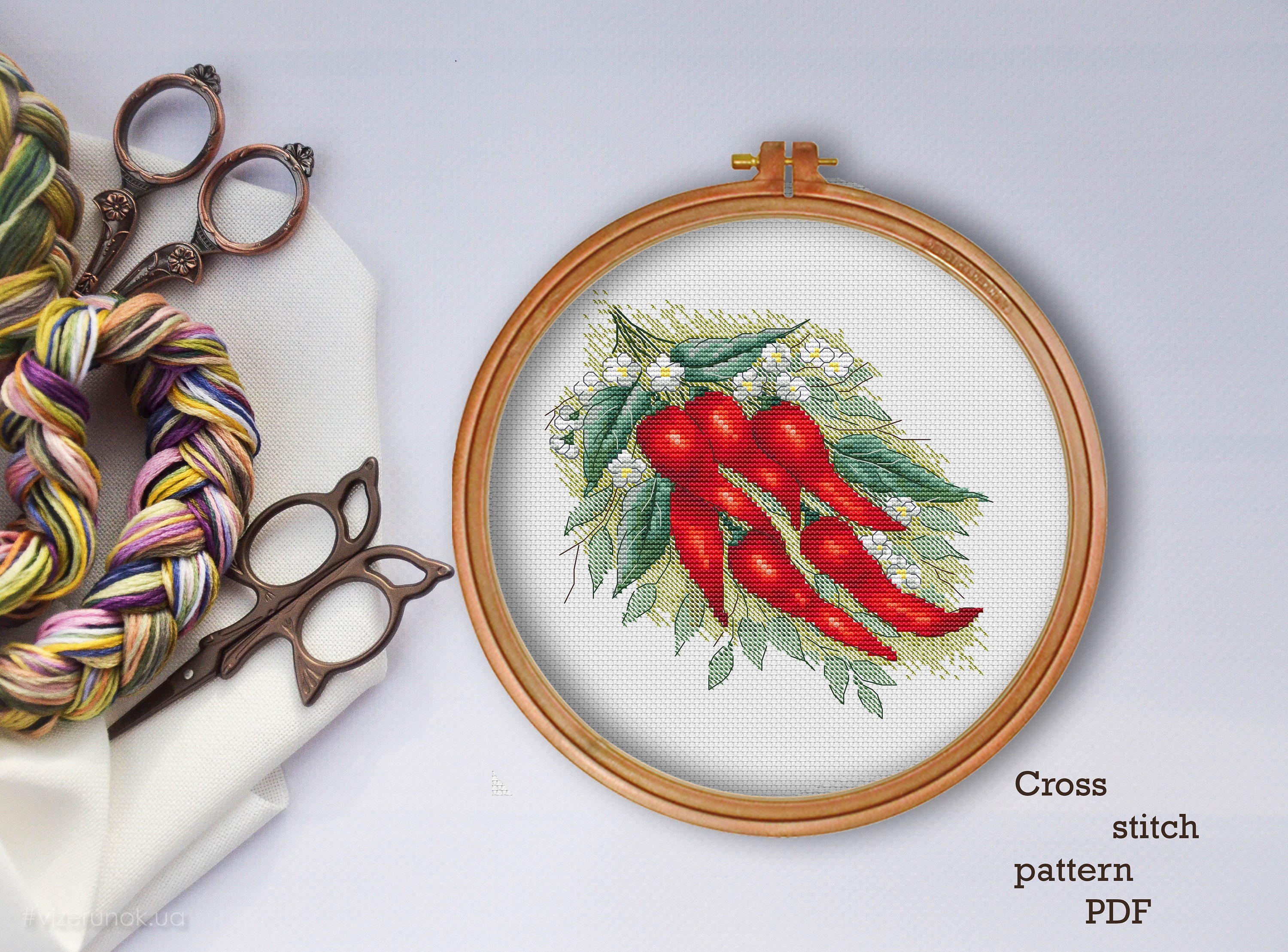 Peppers Cross Stitch Pattern Pdf clearance Sale Embroidery | Etsy