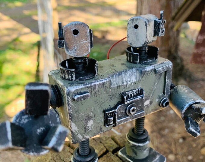 Robot. #322. Two Headed Bot. - Etsy