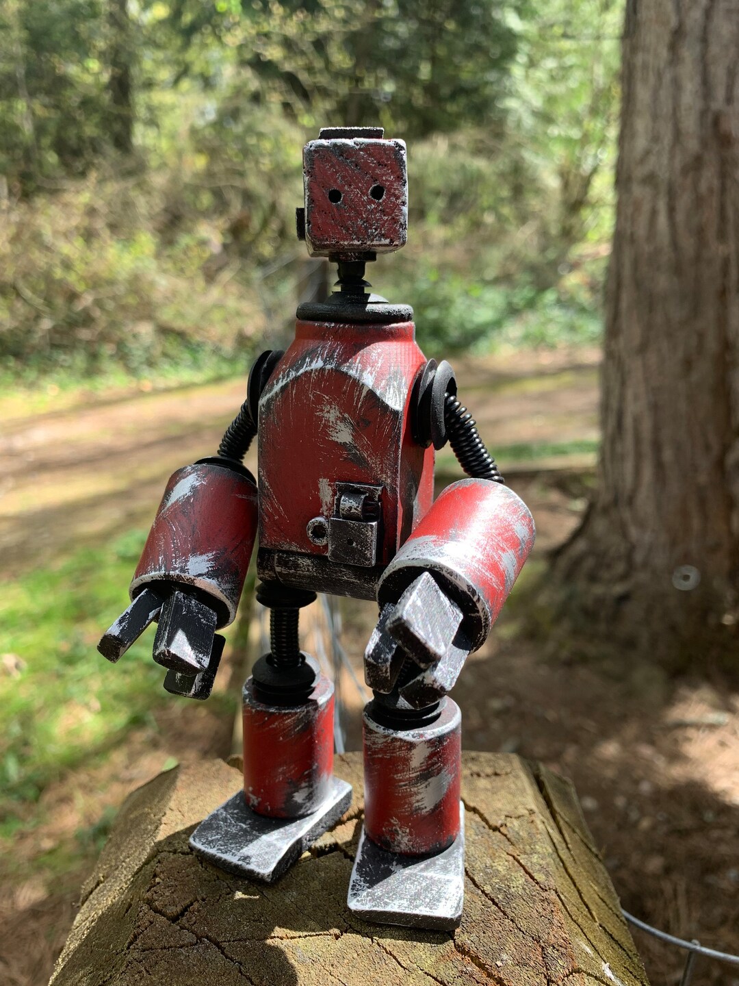 Robot. 320 Red Block Bot. Limited Edition. - Etsy