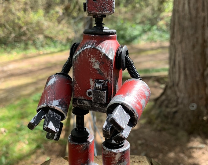 Robot. #320 Red Block Bot. Limited Edition. - Etsy
