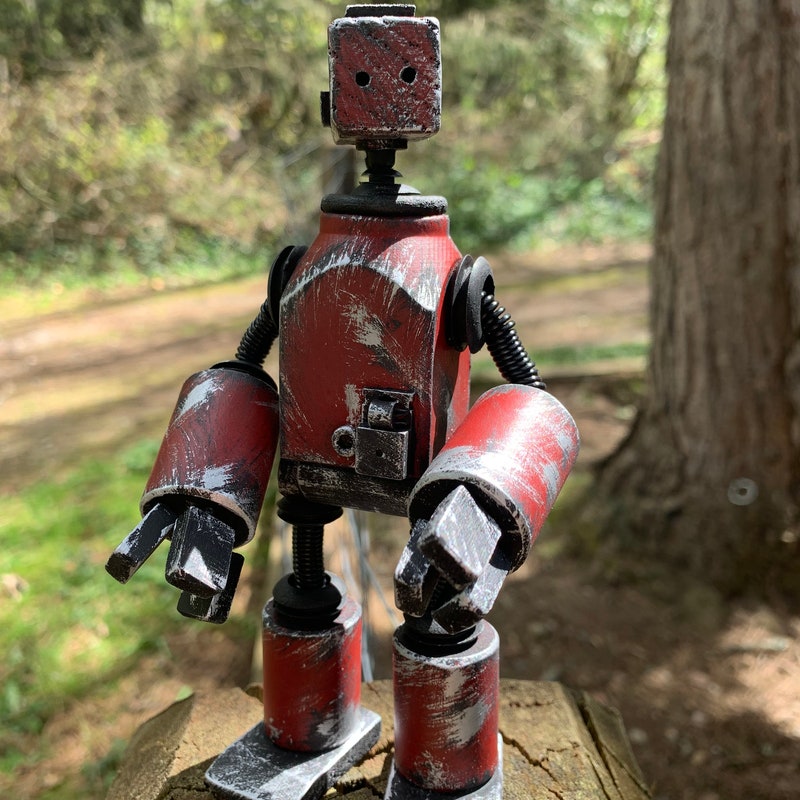 Wood Block Robot - Etsy