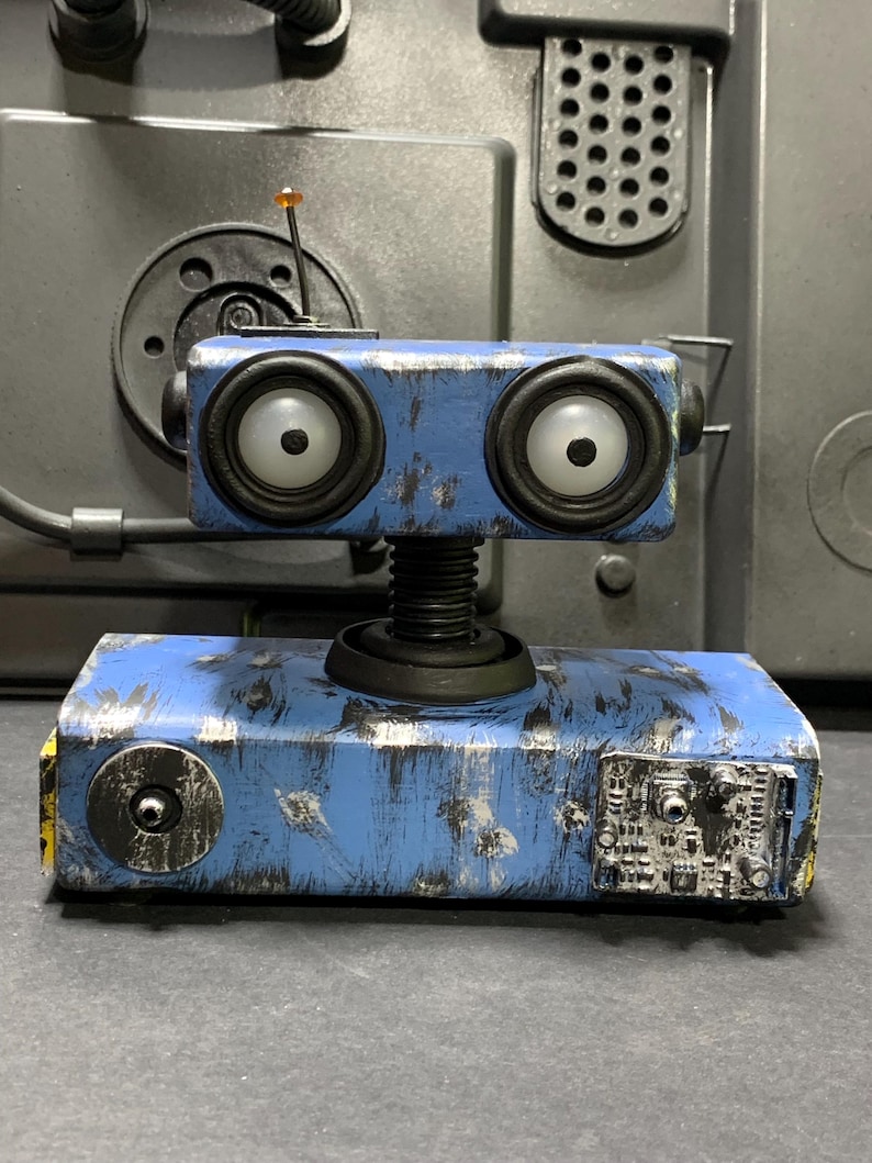 Robot. #363. Blue Blockhead Bot. - Etsy