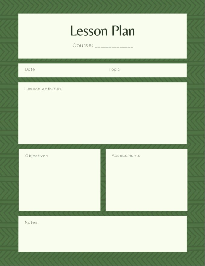 Teachers K-12th Lesson Plan Pdf's - Etsy