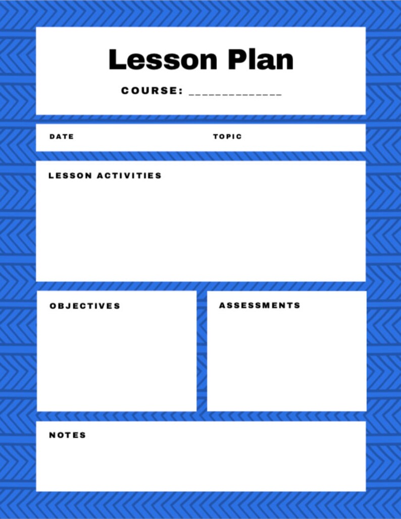 Teachers K-12th Lesson Plan Pdf's - Etsy
