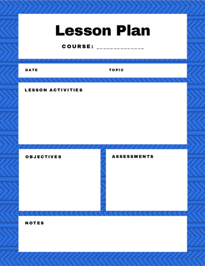Teachers K-12th Lesson Plan Pdf's - Etsy