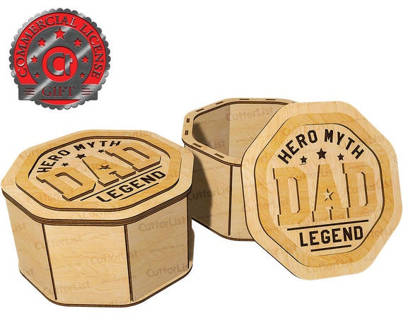Father's Day gift box Dad Daddy gift Laser Cut | Etsy