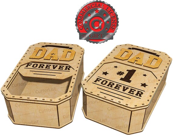Father's Day Gift Box Dad Daddy Gift Laser Cut | Etsy