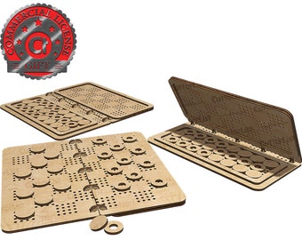 Laser Cut File Mini Checkers - Etsy
