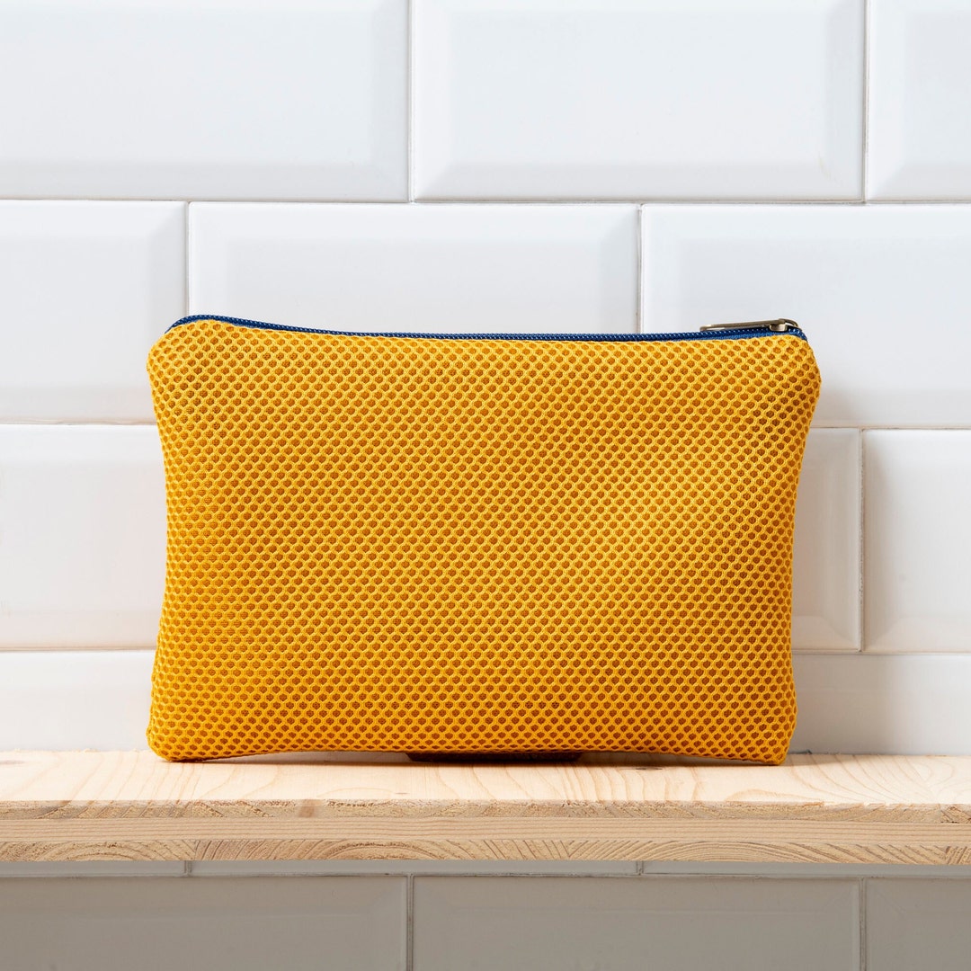 Mustard Yellow Net Toiletry Bag / Handbag - Etsy