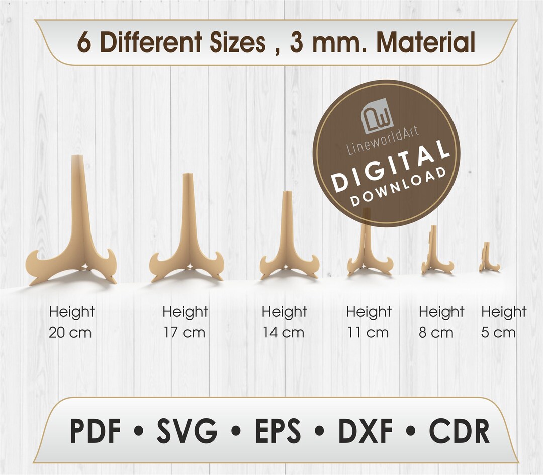 Laser Cut Easel Stands Svg, Photo Stand Laser Glowforge Laser Cut Cnc ...