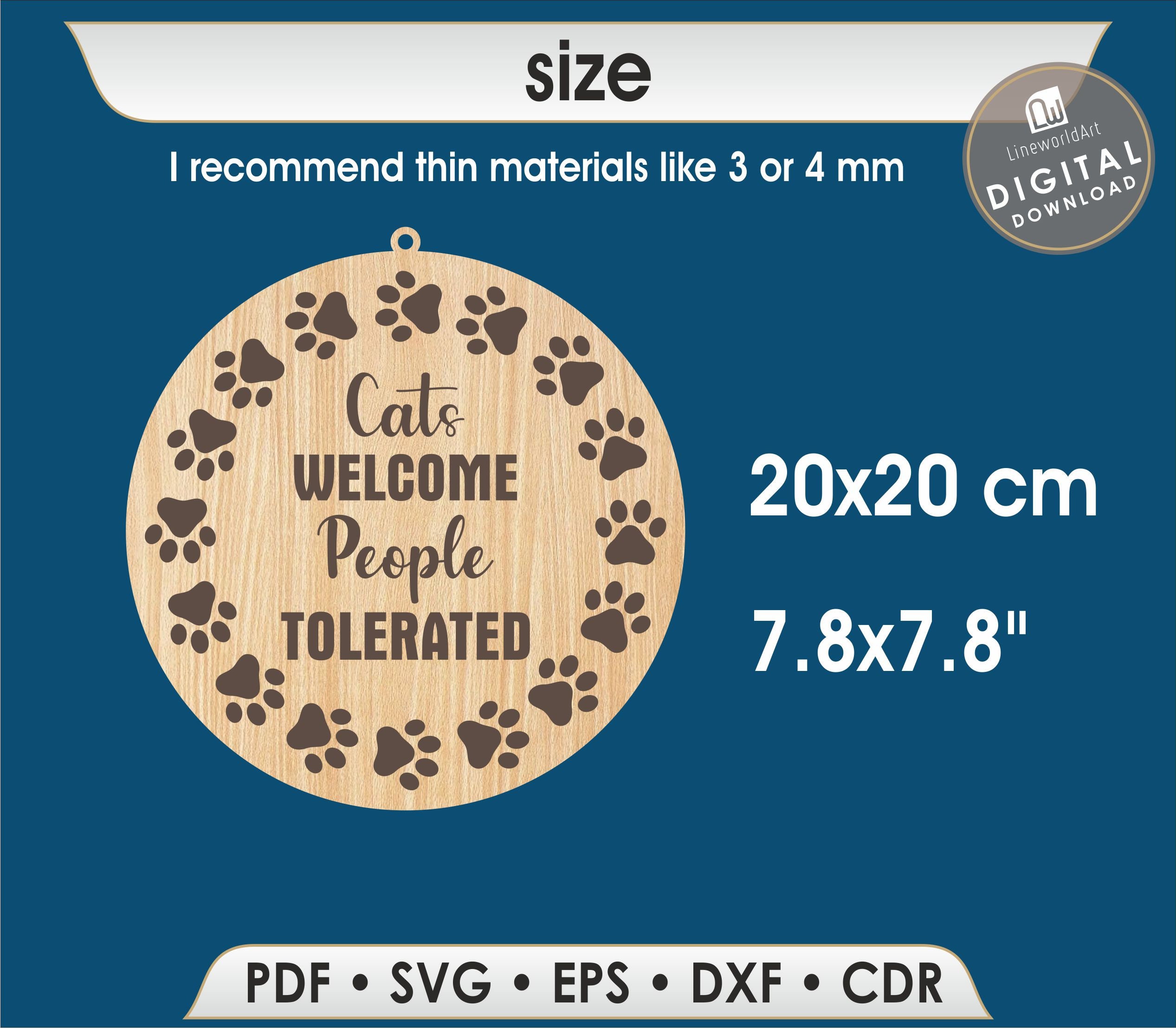 Welcome Dog and Cat Svg Bundle, Laser Cut Files, Welcome Svg File ...